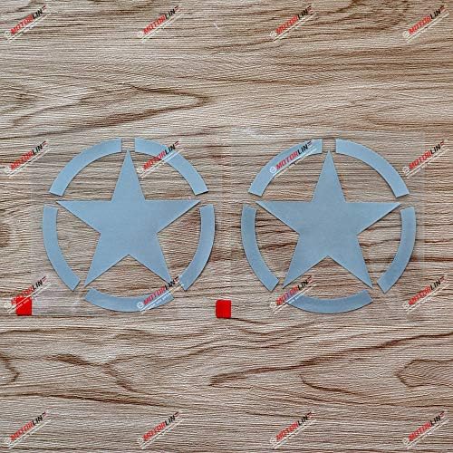 Amazon.com - (2) 4'' Army Star WW2 Decal Sticker Car Vinyl fit for Jeep ...