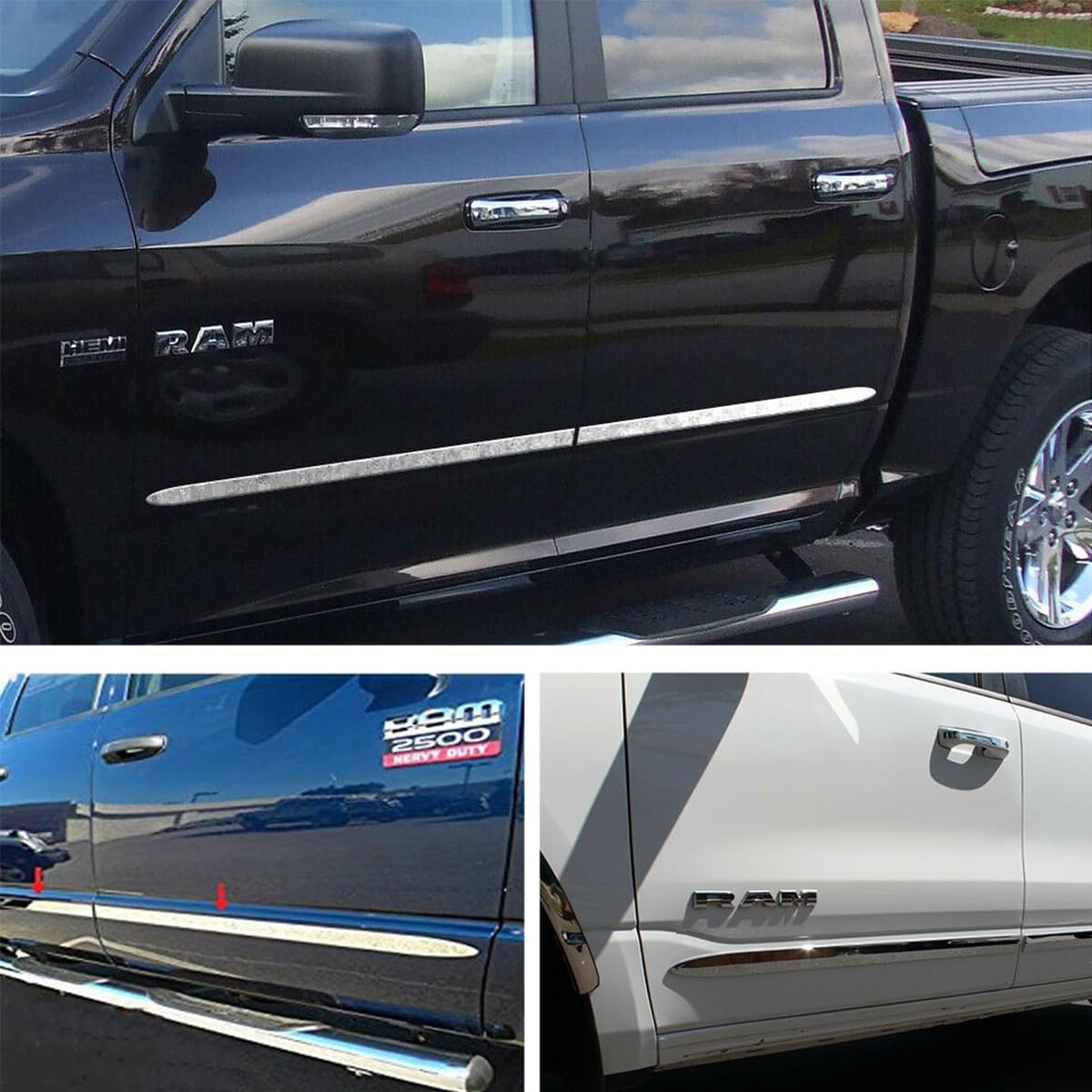 Amazon.com: 1.5'' Wide Side Molding Kit 4PC Compatible with 2009-2017 ...