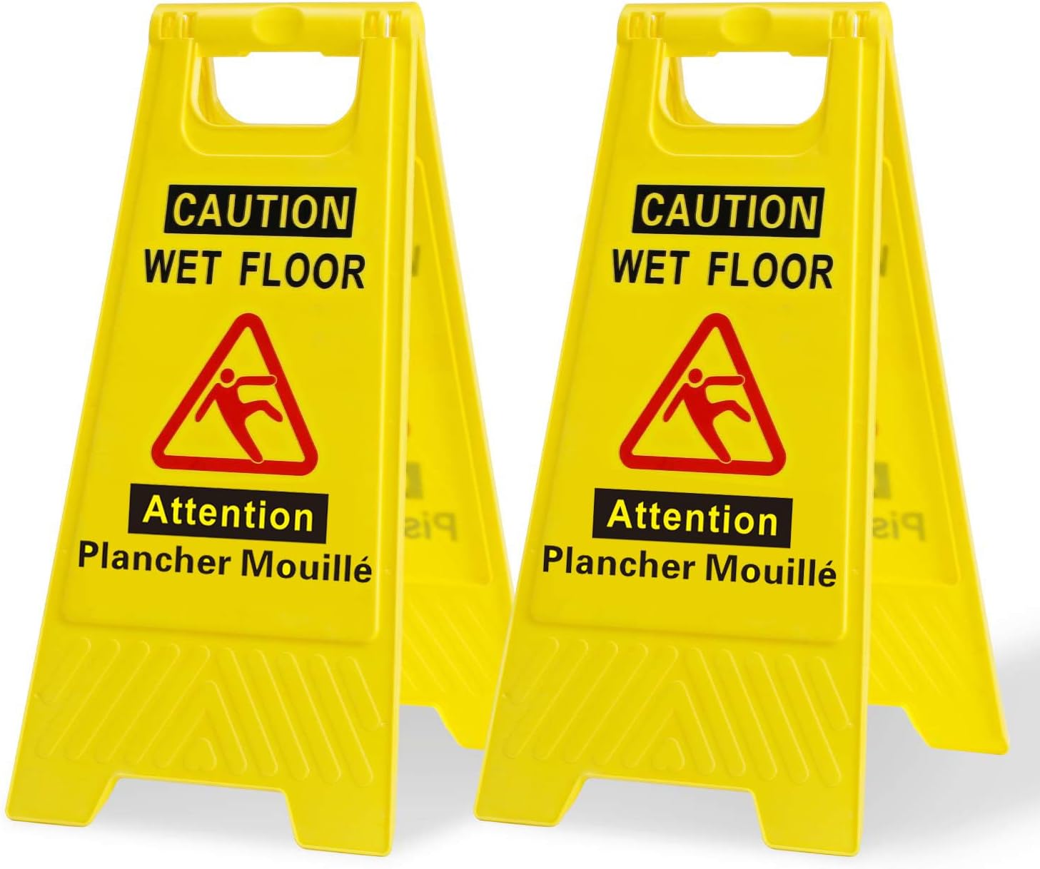 60cm Bilingual Janitorial Caution Wet Floor Sign, "Caution Wet Floor ...