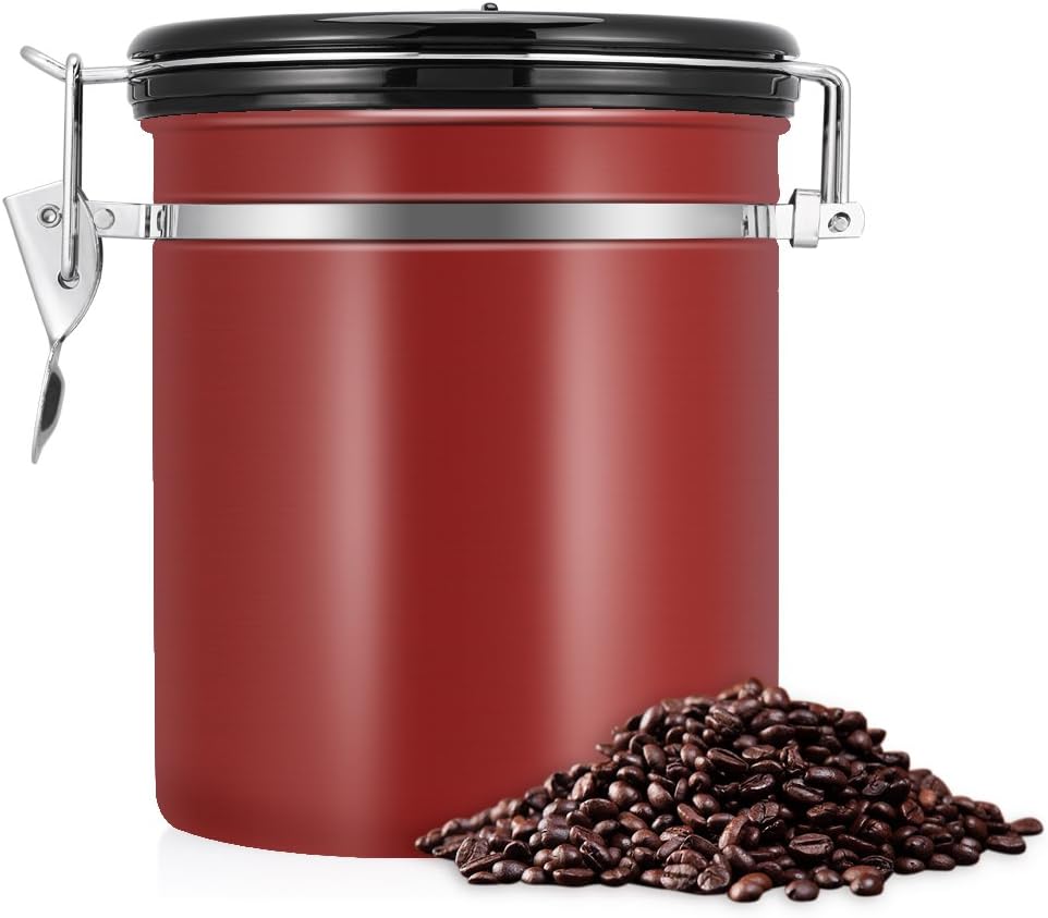 Amazon.com: GLOGLOW Coffee Canister Airtight Beans and Coffee Grounds ...