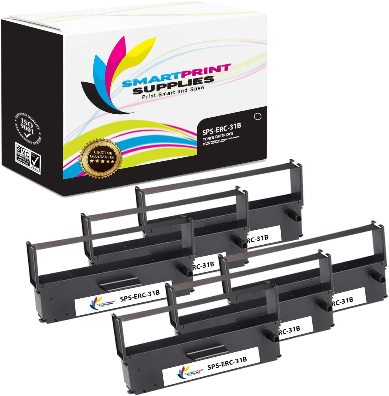 Amazon.com: Smart Print Supplies Compatible Epson ERC-31B Black Ribbon ...
