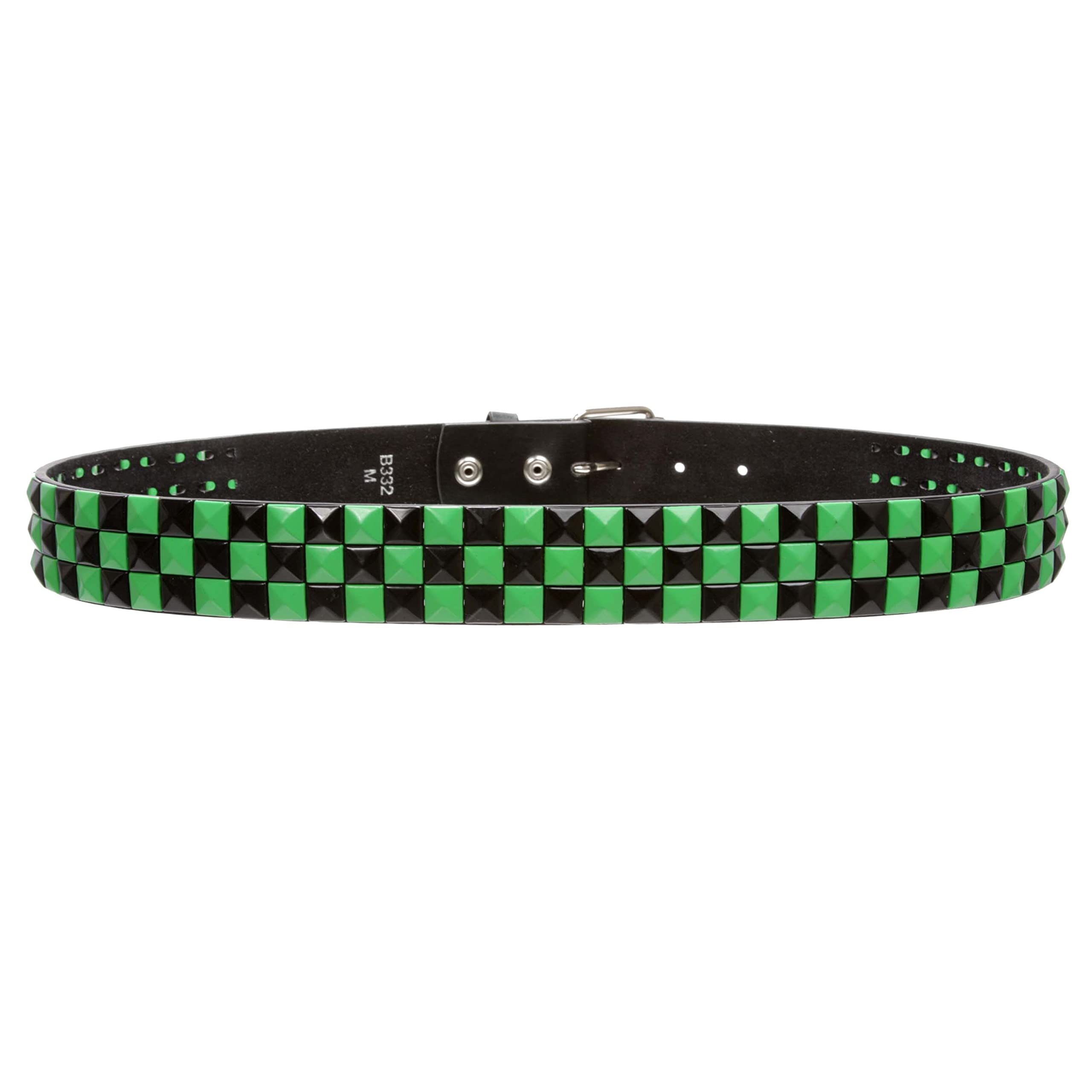 Snapklik.com : Snap On Punk Rock Black & Green Star Studded Checker ...