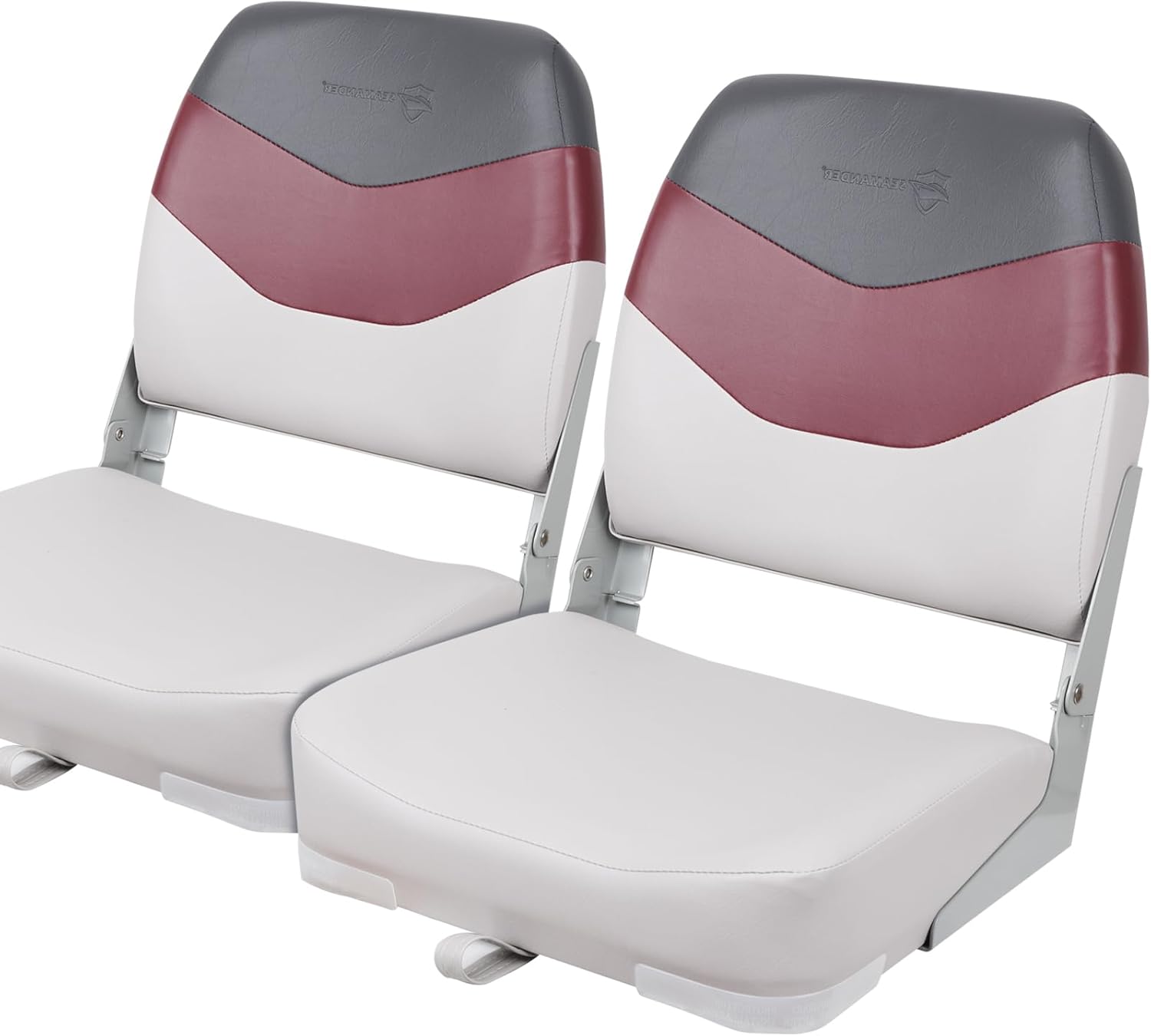 Seamander Low Back Boat Seats, Folding Boat Seats With Stainless Steel ...