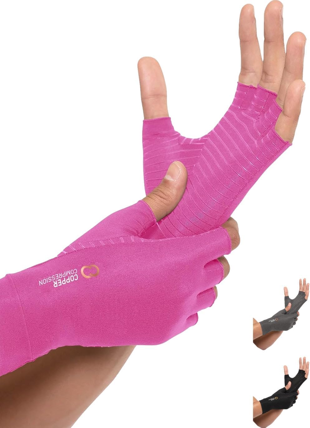 Amazon.com: Copper Compression Arthritis Gloves | Fingerless Arthritis ...