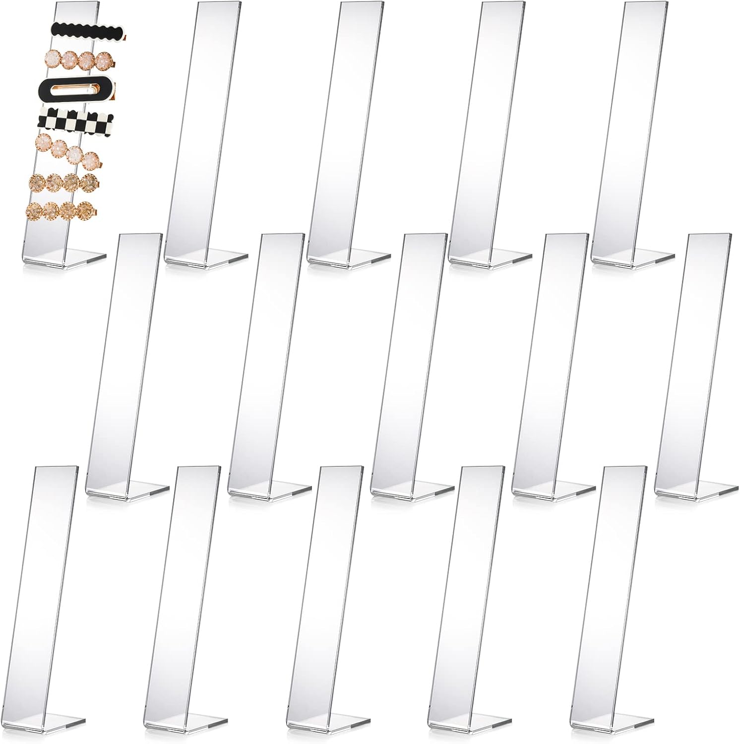 Amazon.com: Suwimut 15 Pieces Acrylic Hair Clip Display Stand, Clear L ...