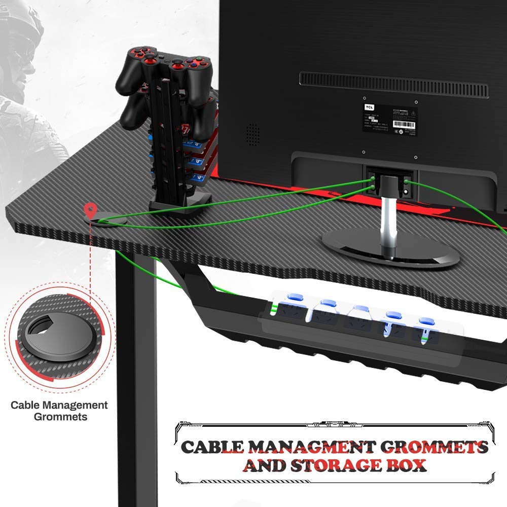 VANSPACE 44 Inch Ergonomic Gaming Desk with Gaming Mou...B08D67PQQB ...