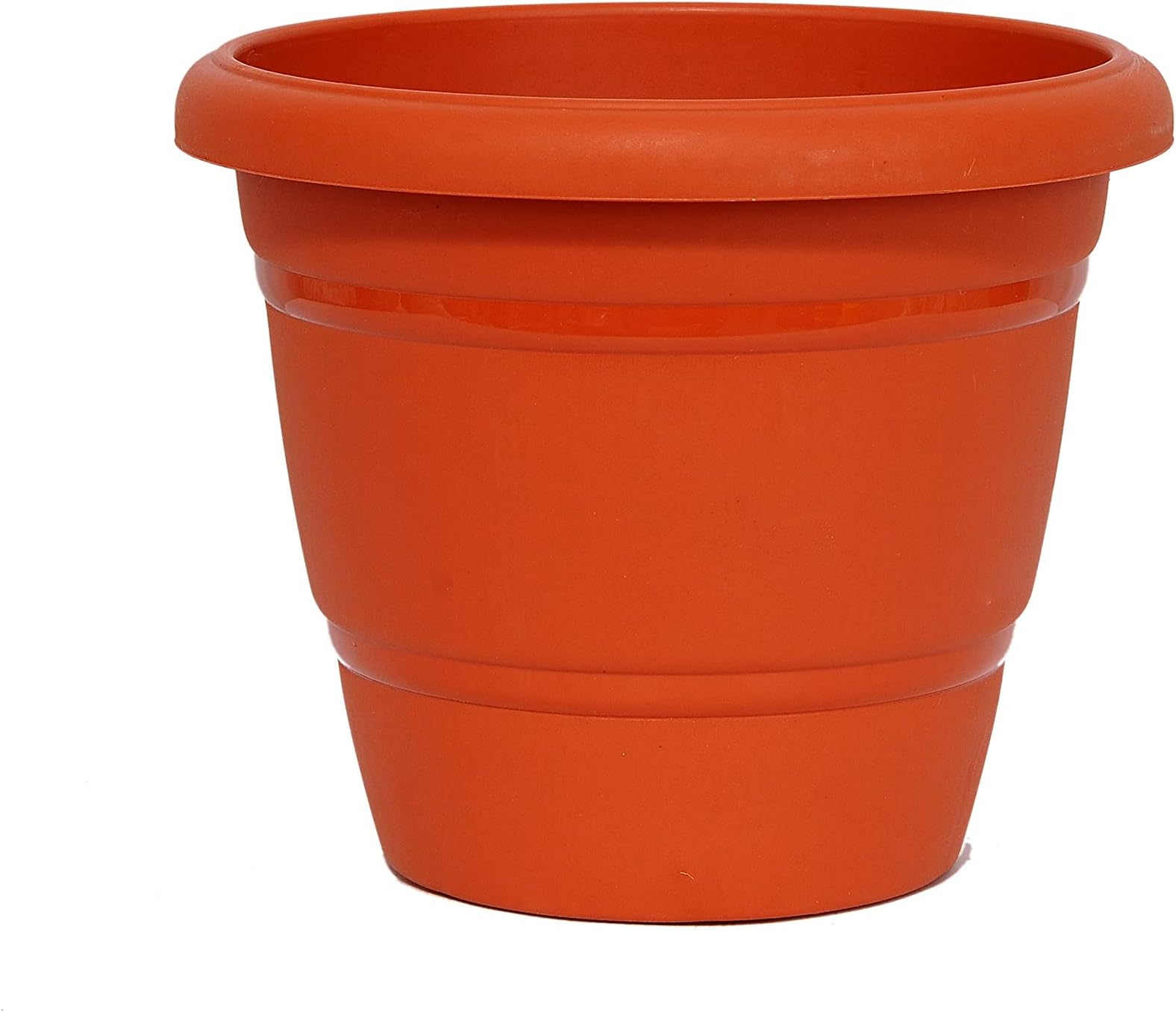 Suzec Garden Heavy Plastic Planter Pot/Gamla 8 inch (Brown, Pack of 1 ...