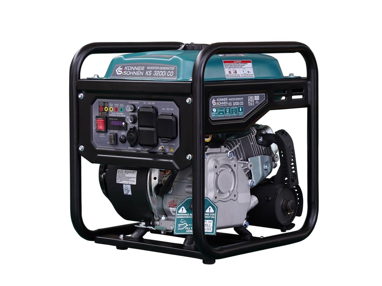 Amazon.com: KS German Portable Inverter Generator, 3200-Watts, 120V ...