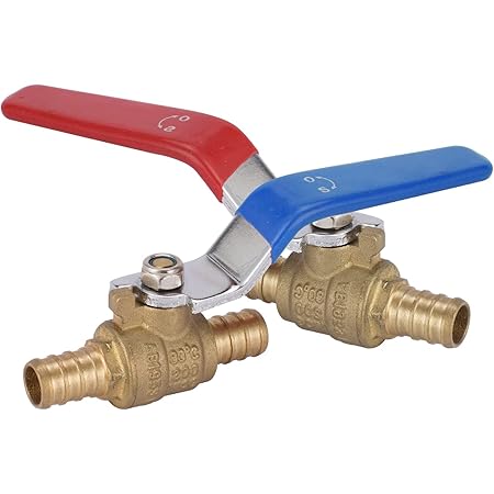 Amazon.com: GUOFIS 2 Pack 1/2 Inch PEX Shut Off Valve,1/4 Inch Turn ...