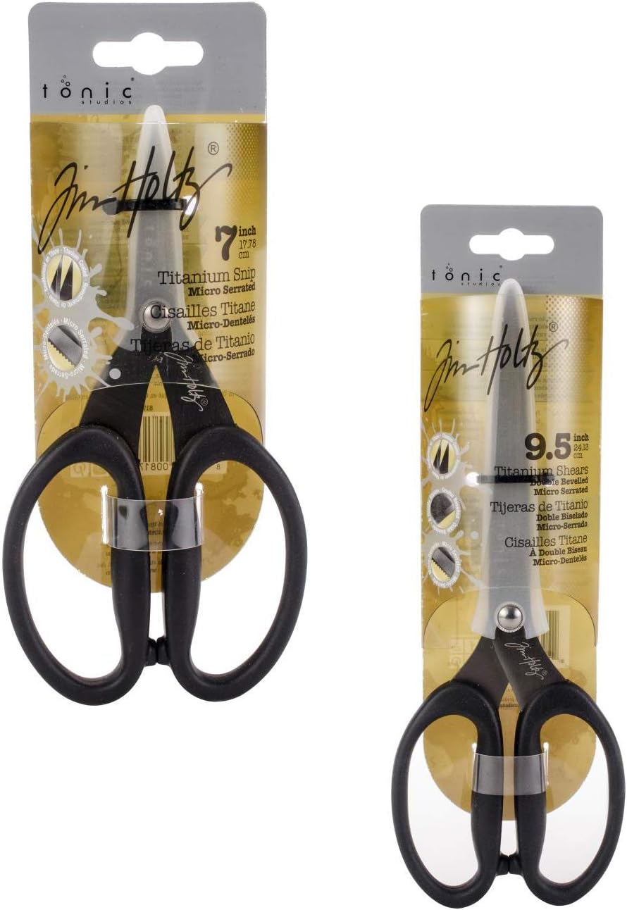 Amazon.com: Tim Holtz Scissors & Snips - Kushgrip Non-Stick Serrated ...