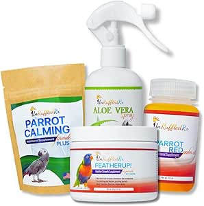 Amazon.com: UnRuffledRx Feather & Skin Wellness Kit - Complete Bird ...