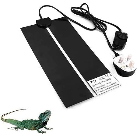 NEKOSUKI Reptile Heating Mat, 7W 11x5.9 inch Waterproof Reptile Heat ...