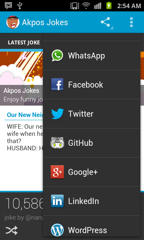 Aplicación Akpos Jokes en Amazon Appstore