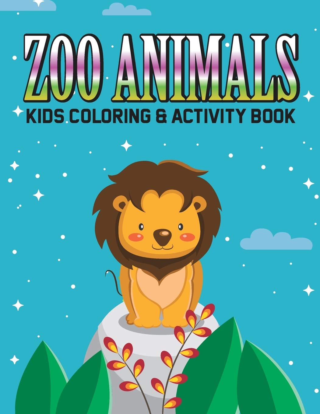 Buy Zoo Animals Kids Coloring & Activity Book: Illustrations And ...