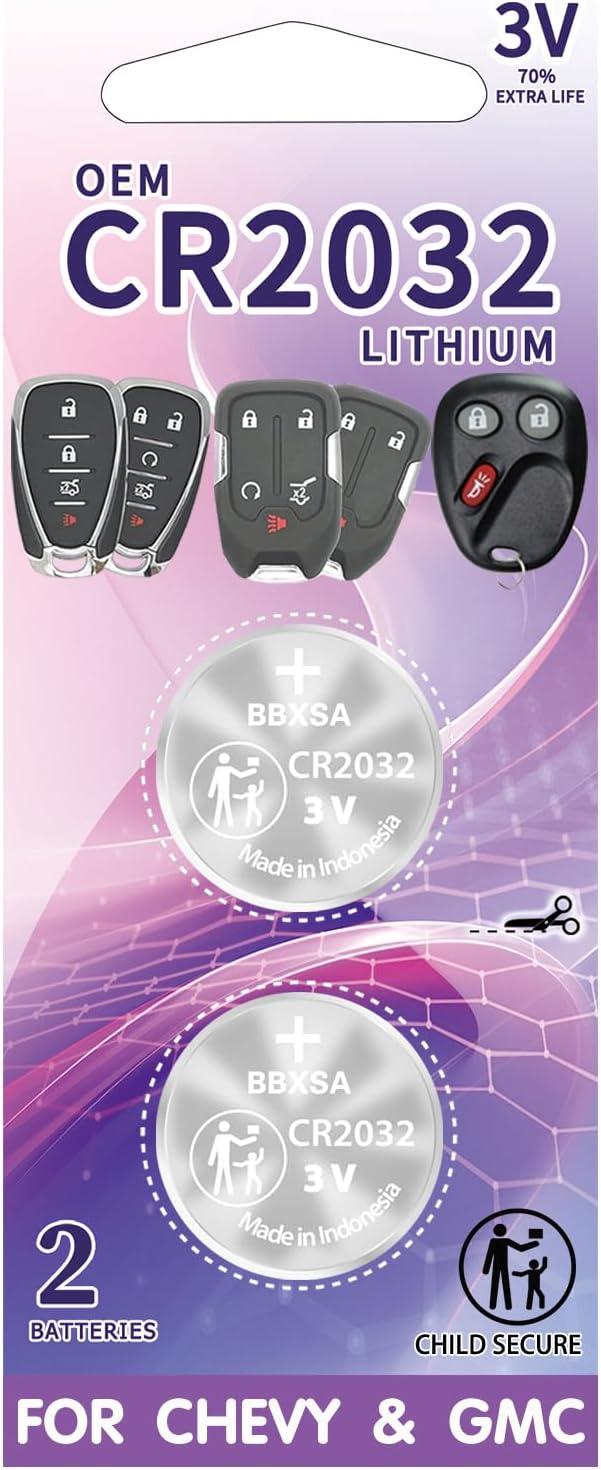 Amazon.com: Key Fob Replacement Batteries for Chevy & GMC (Silverado ...