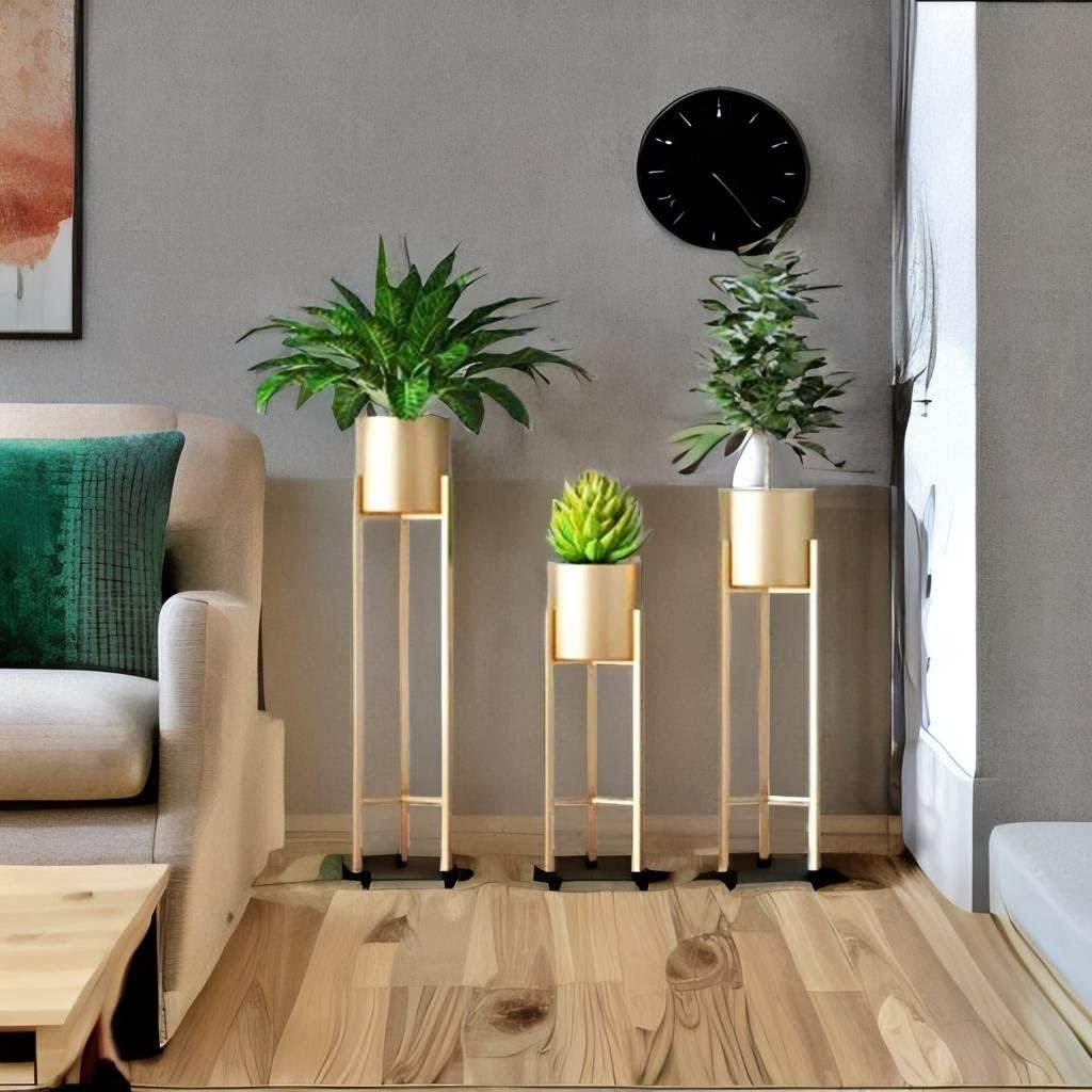 Gracious InternationalModern Metal Floor Flower Stands Planter for ...