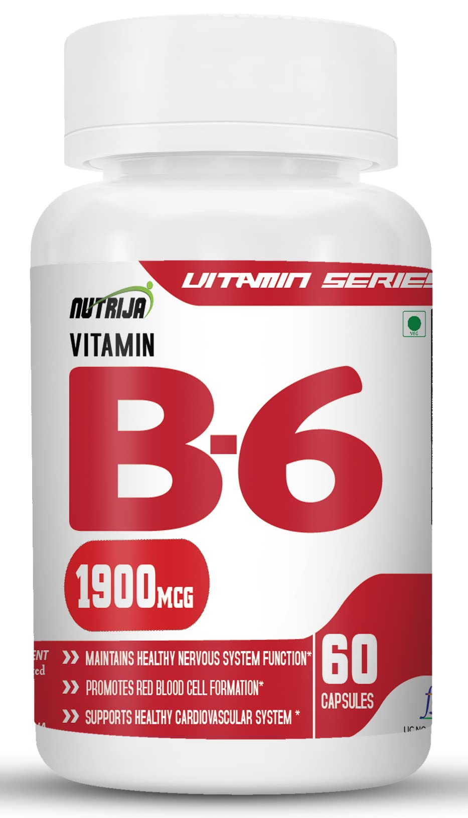 Nutrija Vitamin B6 (60 Capsules) : Amazon.in: Health & Personal Care
