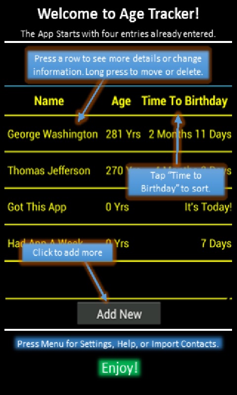 Age Tracker Ad Free - App on Amazon Appstore
