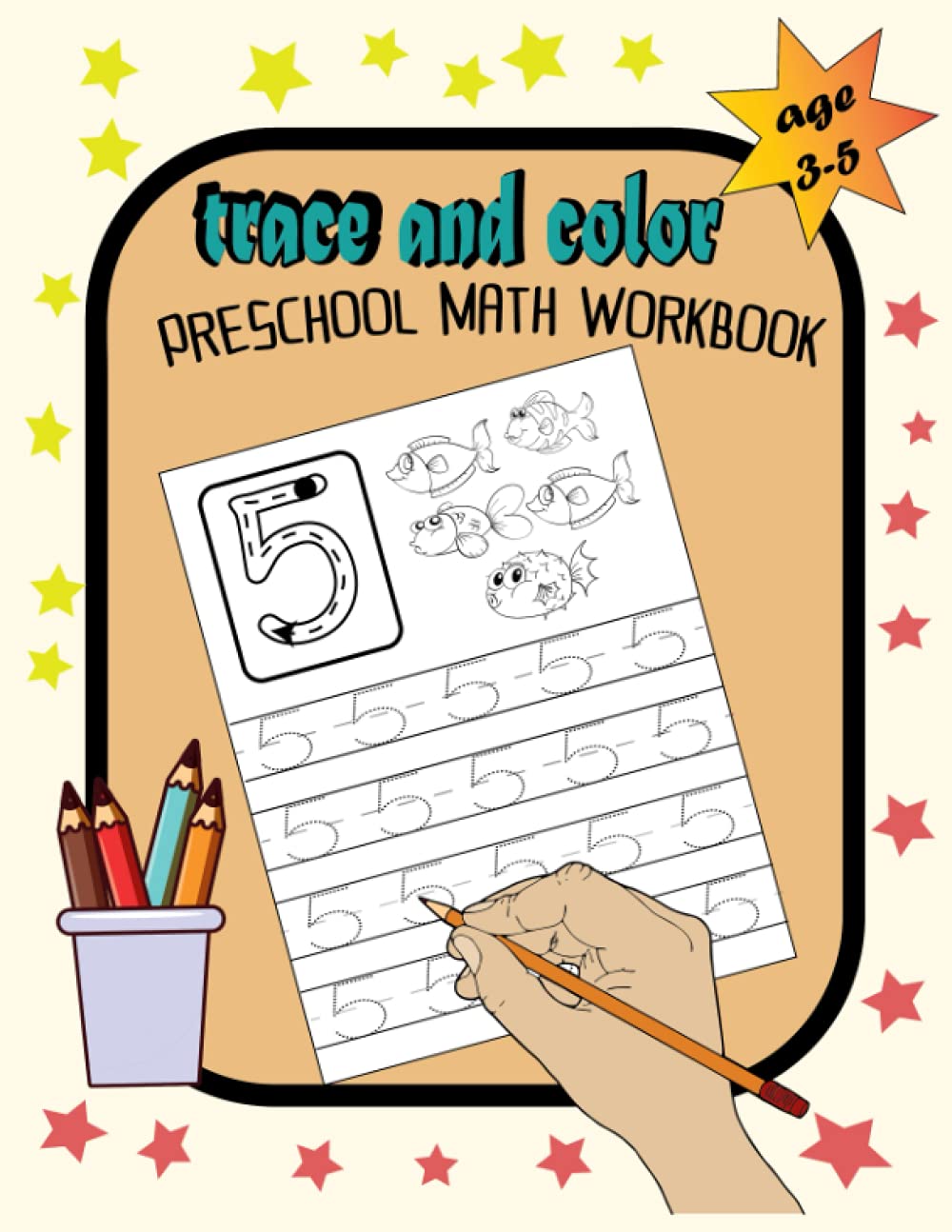 Buy trace and color Preschool Math Workbook: Beginner Math Activities ...