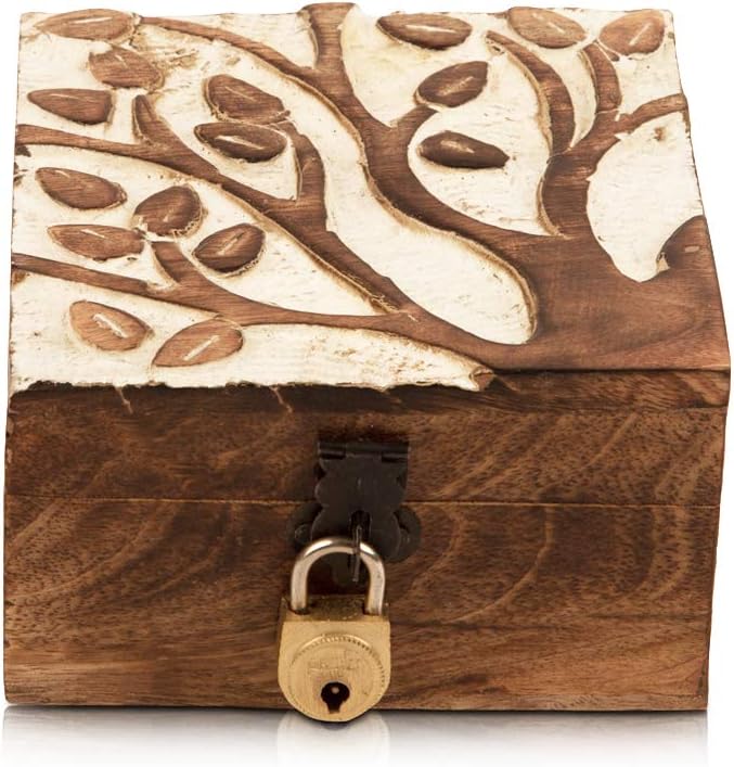Amazon.com: Great Birthday Gift Handmade Decorative Wooden Jewelry Box ...