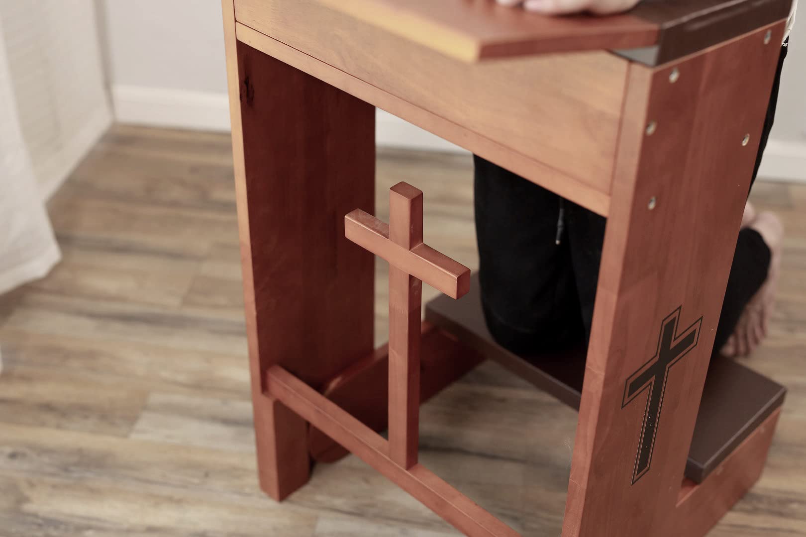 Prayer Bench Stool,Solid Wood Prayer Kneeler with Bench and Folding ...