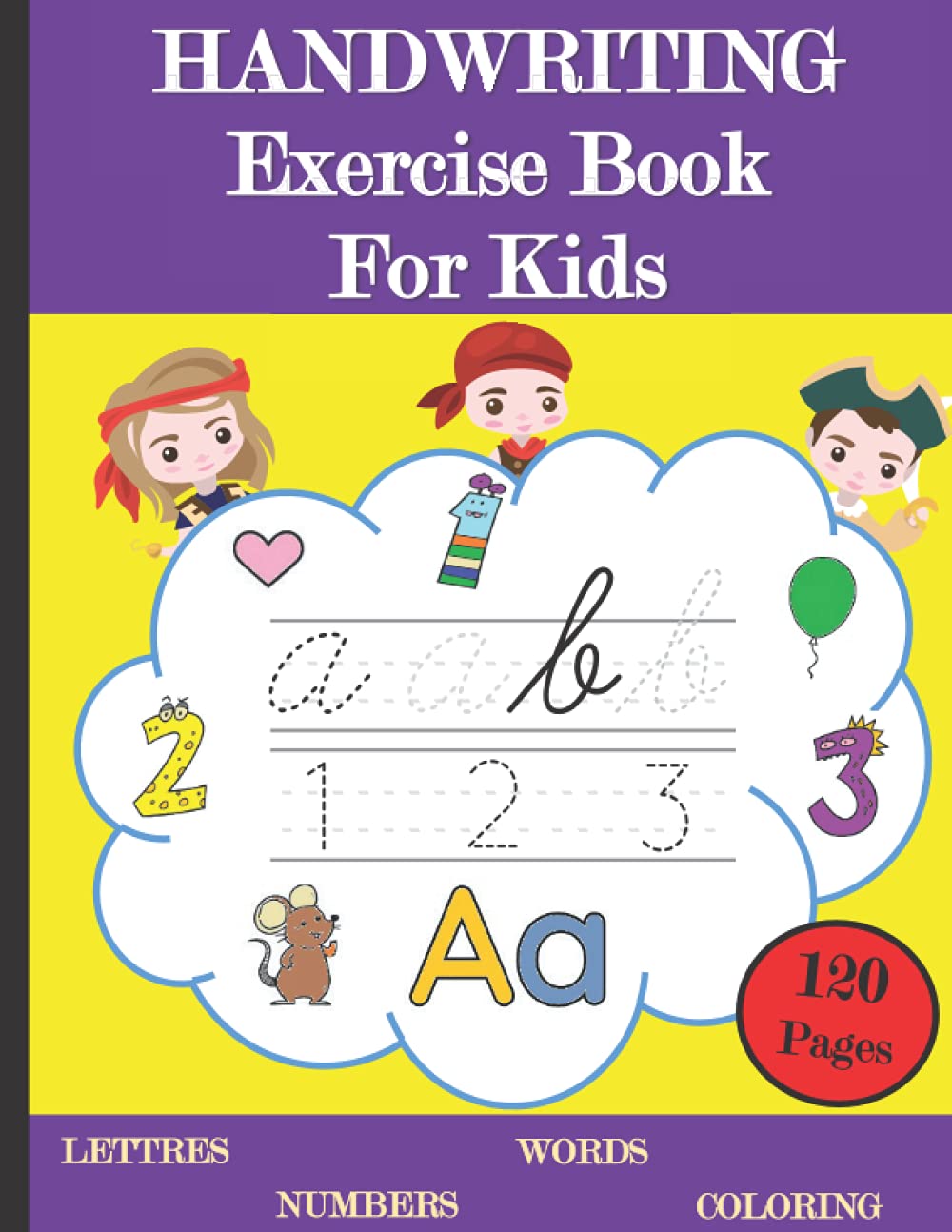 Buy Handwriting Exercise Book for Kids Ages 3-6: Workbook to Teach ...