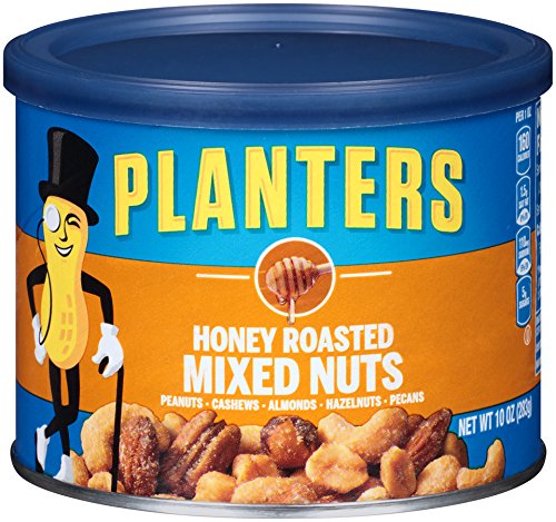 Amazon.com : Planters Honey Roasted Mixed Nuts Canister, 10 Ounce ...