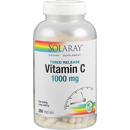 Amazon.com: Solaray Vitamin C 1000mg Timed Release Capsules with Rose ...