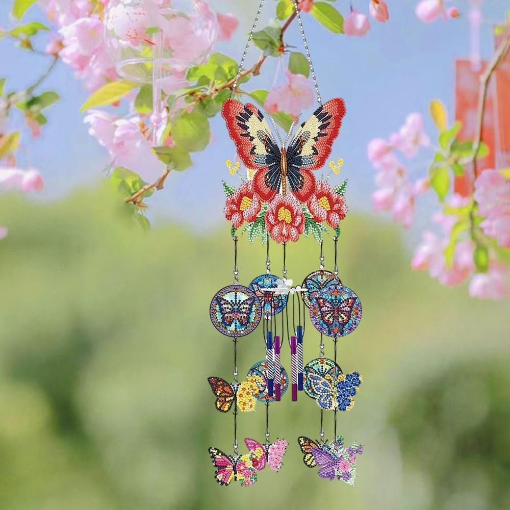 Snapklik.com : Diamond Art Painting Wind Chimes,Suncatcher Art Wind ...