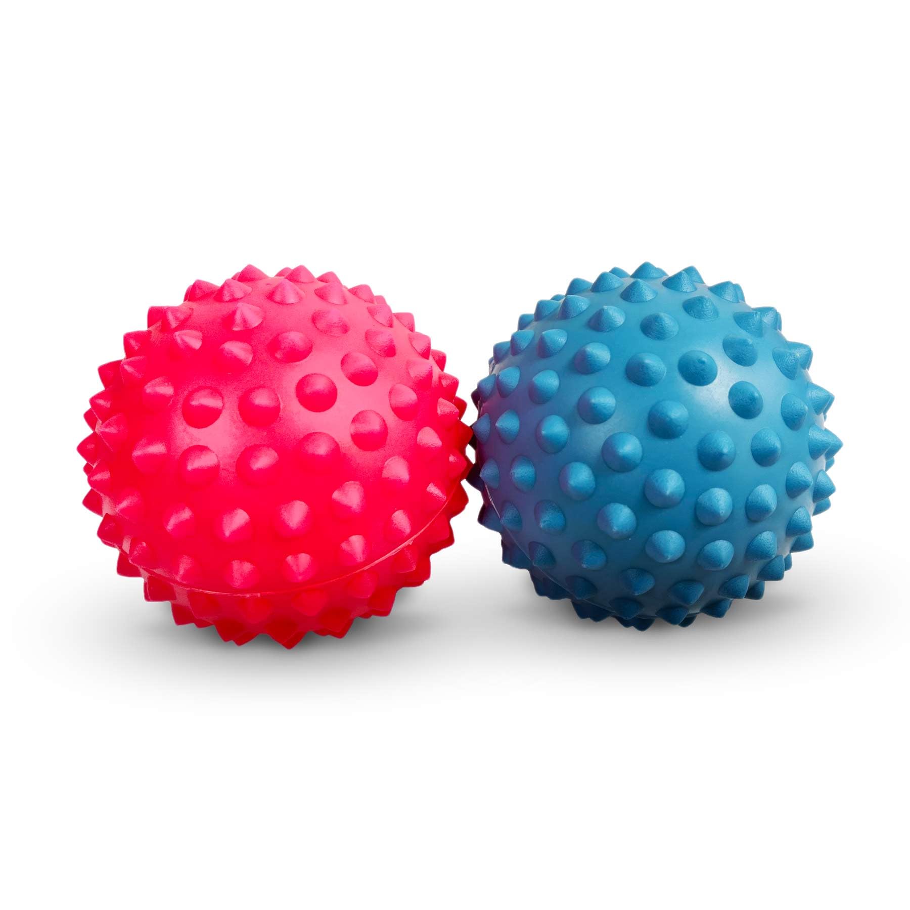 Physical Spiky Massage Balls - 1 Pair - Blue & Pink - Ideal for Yoga ...