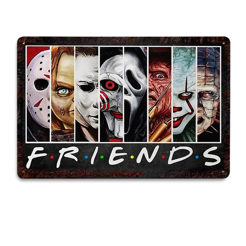 Amazon.com : 12x8 Inches "FRIENDS" Horror Edition Vintage Metal Tin ...