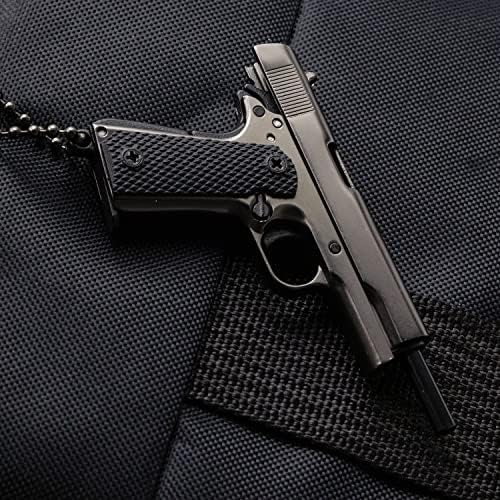 Zhongren 1911 Tactical Mini Pistol Keychain 1:3 Metal 7 Bullets Gun ...