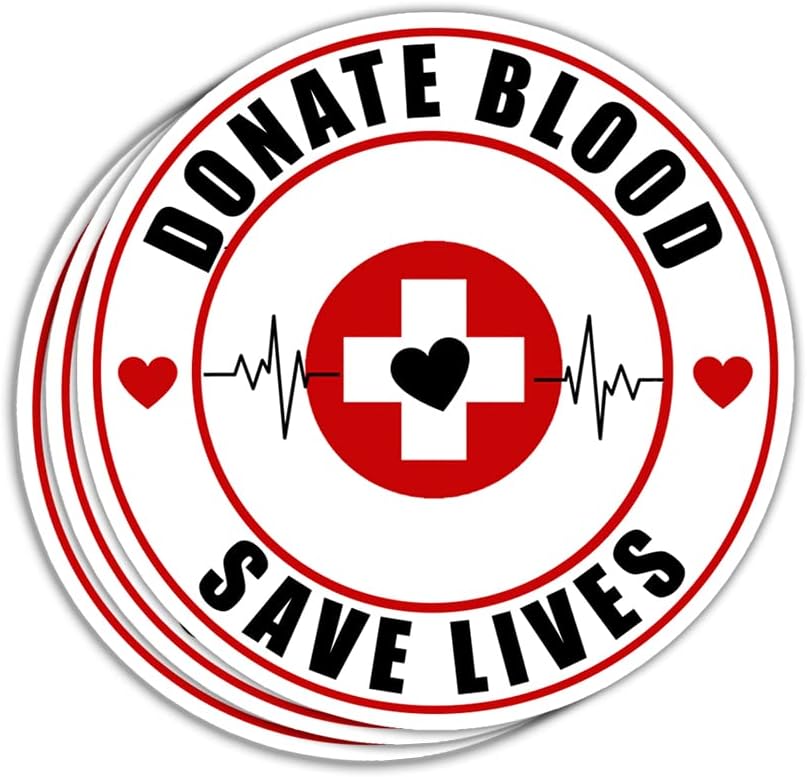 Amazon.com: 3 Pcs/Pack - Donate Blood Save Lives Sticker Donate Blood ...