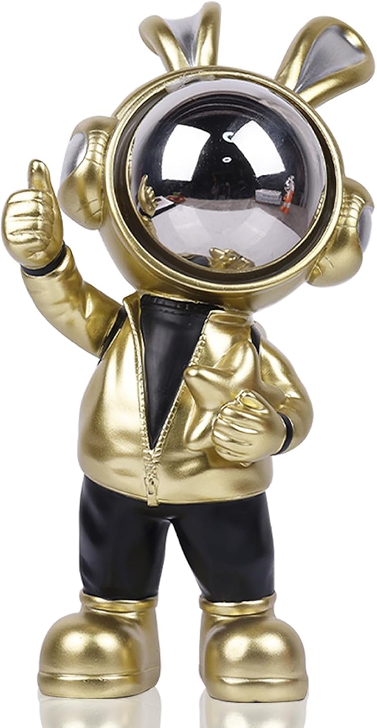 Amazon.com: YUNSHID Cool and Cute Astronaut Statue, Handed with a Star ...