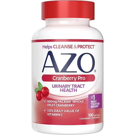 Amazon.com: AZO Cranberry Urinary Tract Health Supplement, 1 Serving ...