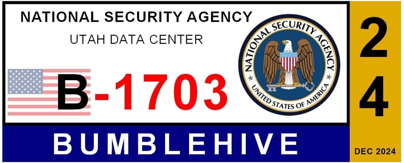 Amazon.com - Bumblehive NSA Data Center Parking Decal