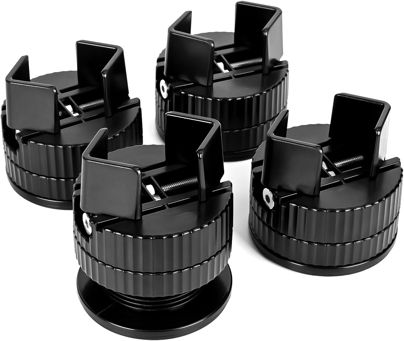 Amazon.com: 4 Pcs Bed Risers with Fine Tuning Adjustable Screw Clamp ...