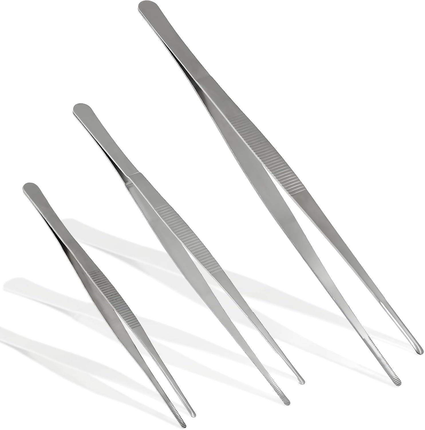 Amazon.com: Bonsicoky 3Pcs Stainless Steel Tweezer Set (8" 10" 12 ...