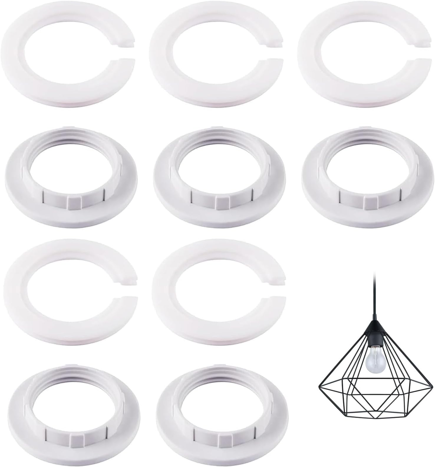 Metal Lamp Shade Reducer Ring ES/E27 to BC/B22 : Amazon.co.uk: Lighting