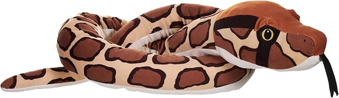 Amazon.com: Wild Republic Snakes Eco Burmese Python, Stuffed Animal, 54 ...