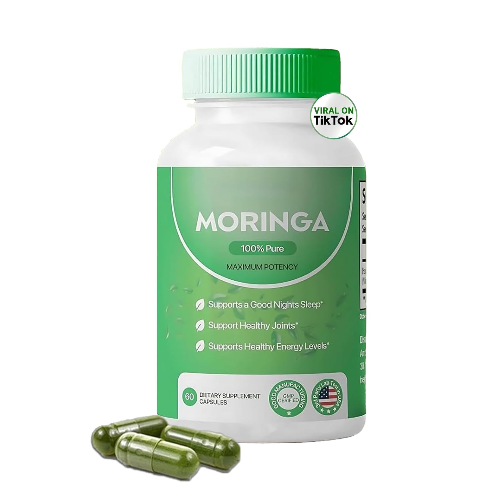 Amazon.com: Moringa Capsules,Pure Moringa Powder Capsules - 800mg of ...