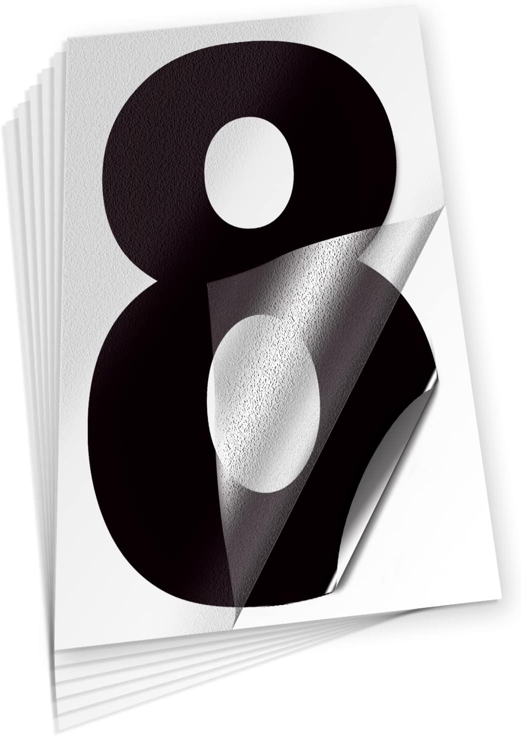 Amazon.com: iSYFIX Black Vinyl Number 8 (Eight) Stickers - 6 Pack 10 ...