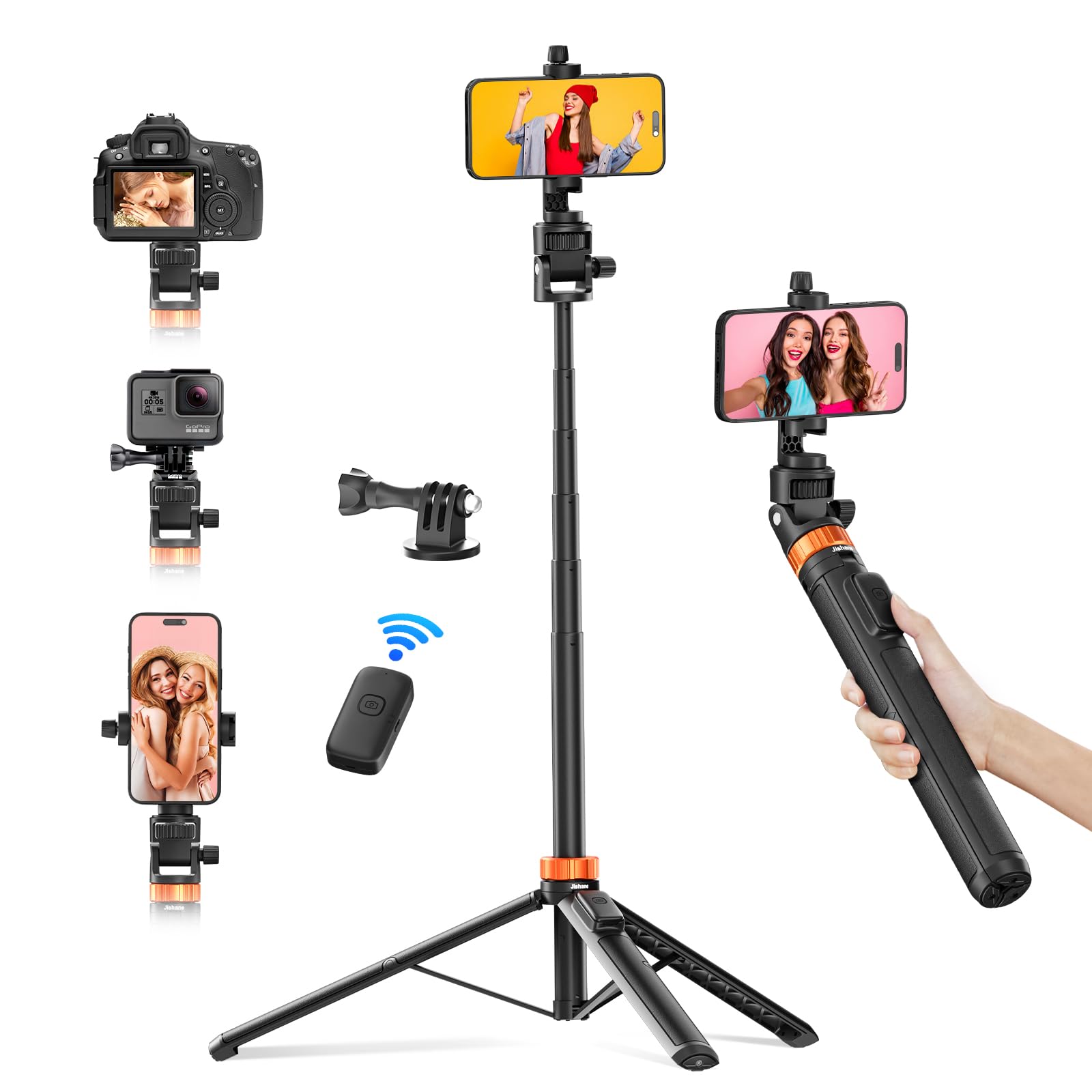 Amazon.com: Jishane 70" Phone Tripod & Selfie Stick, Extendable Cell ...