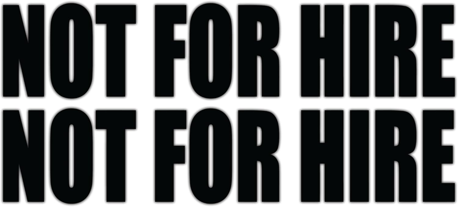 Amazon.com - DEENS 2-Pack Not for Hire Stickers - Outdoor Vinyl - No ...