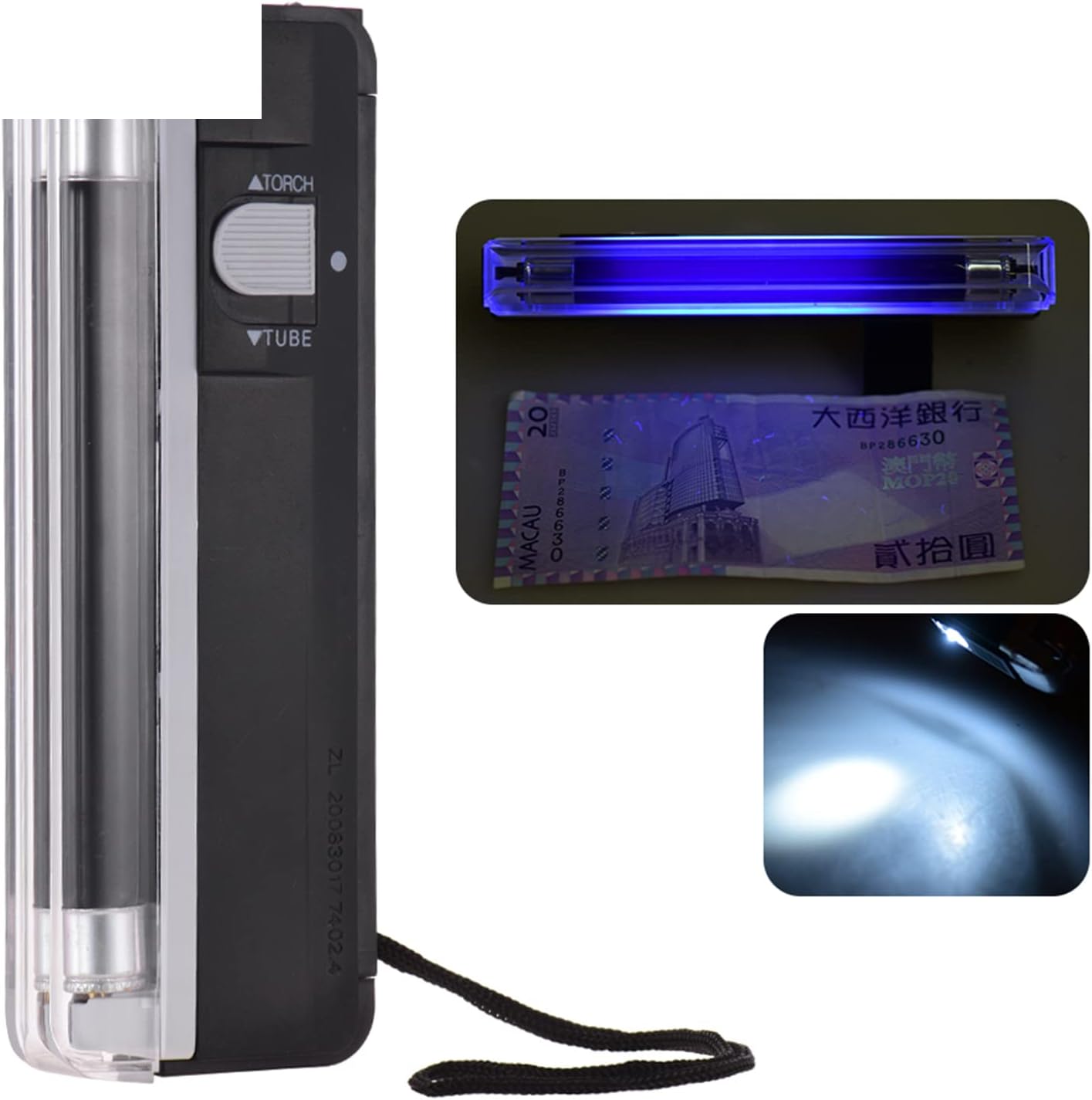 YyDDs 2-in-1 Portable Mini Money Detector Counterfeit Cash Currency ...