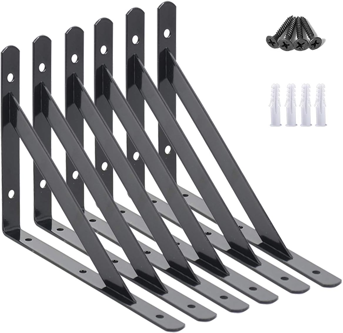 AddGrace Shelf Brackets Heavy Duty Triangle Shelving Brackets 200x120mm ...