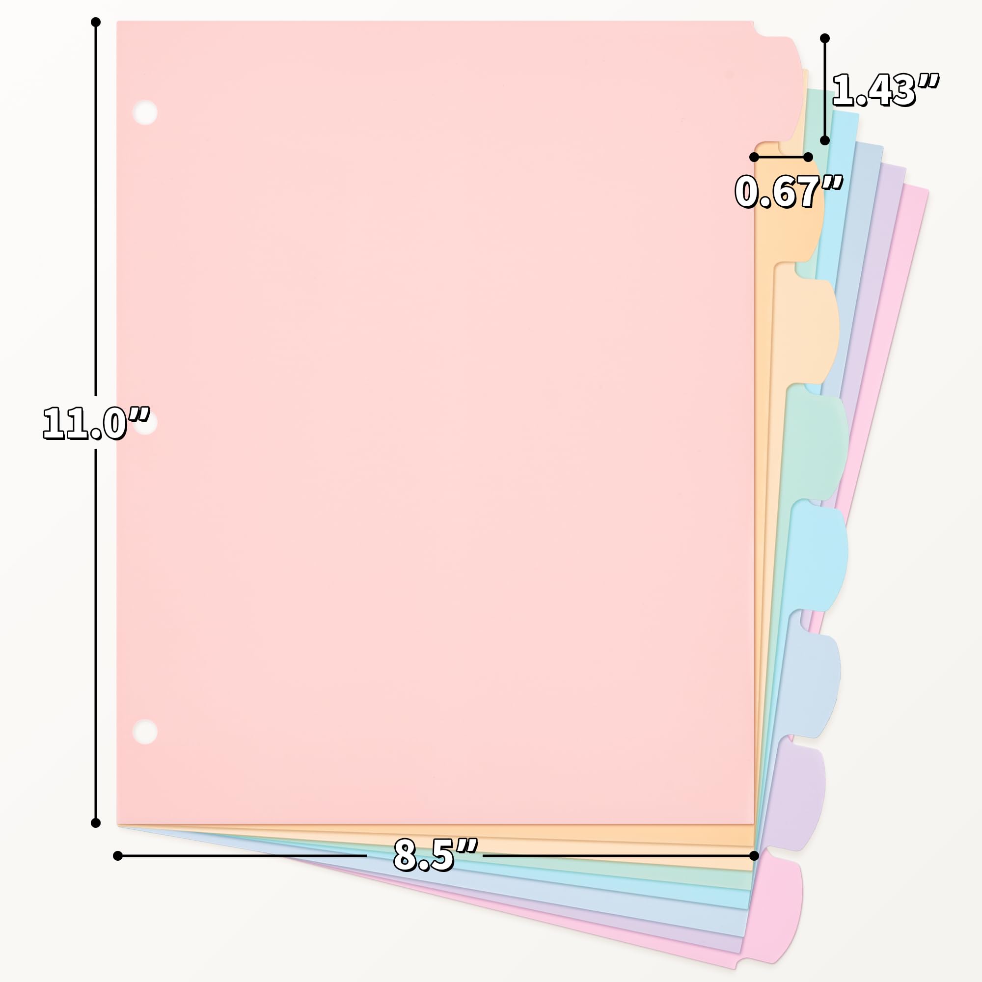 Snapklik.com : JARLINK 8 Tabs Dividers For 3 Ring Binder, Durable ...