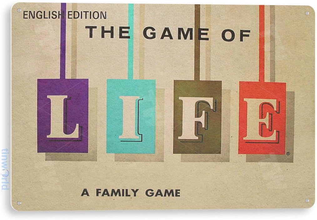 Amazon.com: Tinworld Tin Sign: Game of Life Classic Board Game Room ...