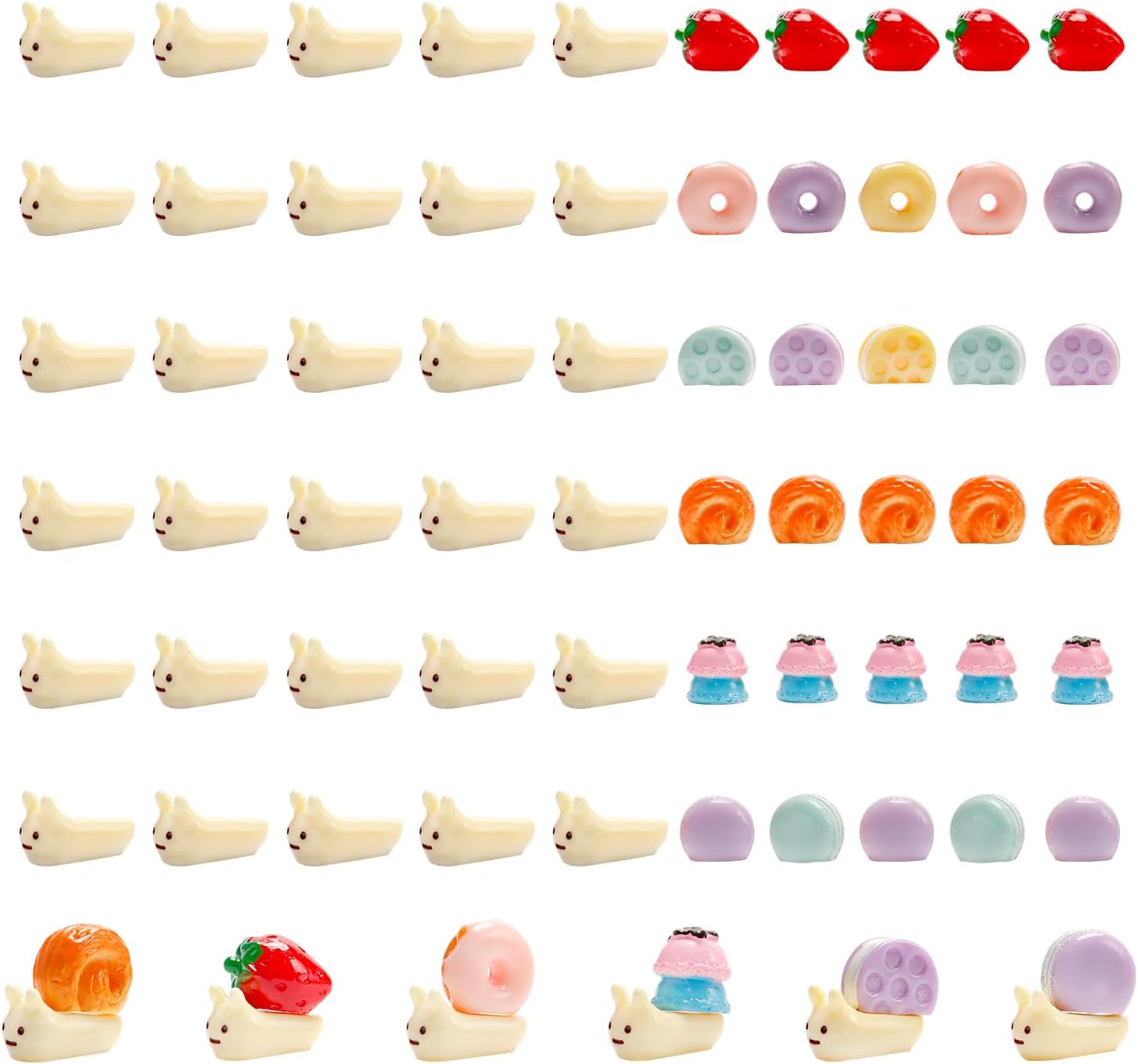 Amazon.com: 60 Pcs 1:12 Miniature Bread Resin Cake Miniature Dessert ...