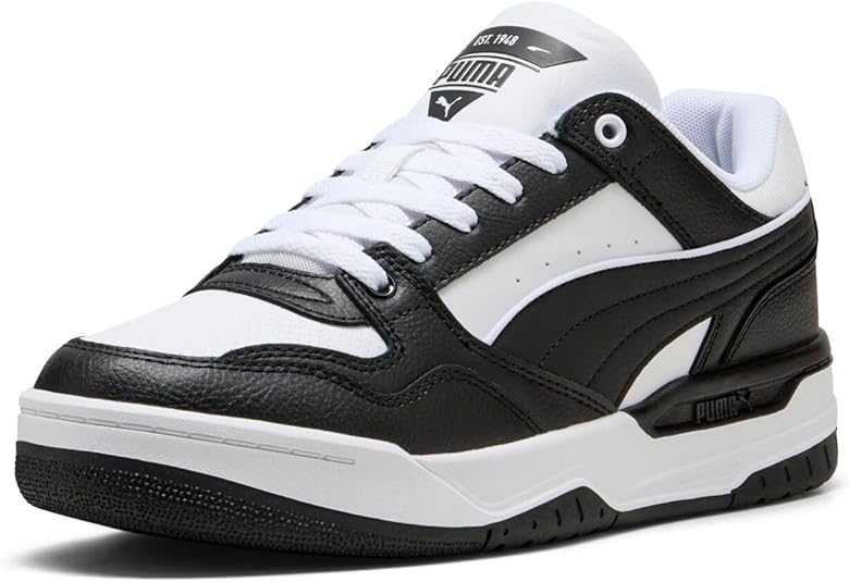 Amazon.com | PUMA Men's Rebound Retro Sneaker, White Black, 7.5 ...
